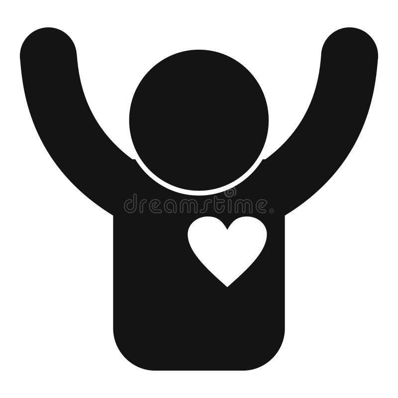 Happy Care Support Icon Simple Vector. Medical Shield Stock ...