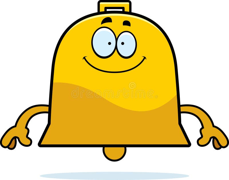 Happy Cartoon Bell stock vector. Illustration of cartoon - 52395956