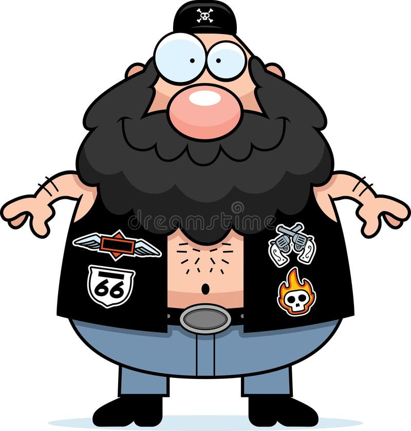 Happy Cartoon Biker stock vector. Illustration of biker - 51444159