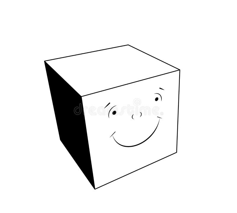 Cube Face Black White Stock Illustrations – 512 Cube Face Black White ...