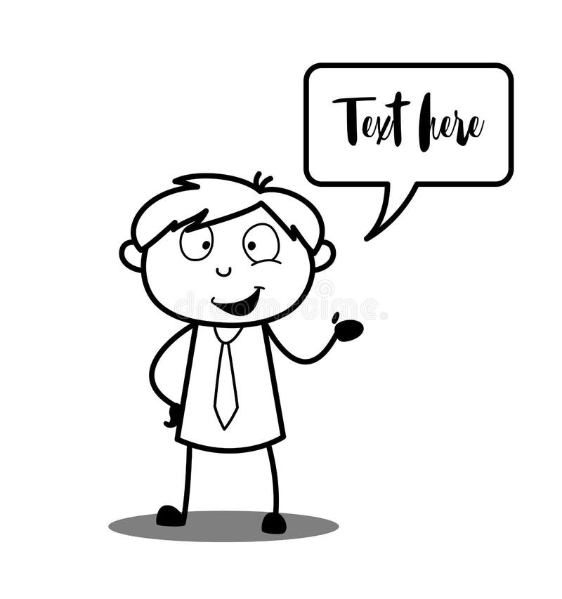 Happy Cartoon Boy Presenting Vector Concept Stock Illustration ...