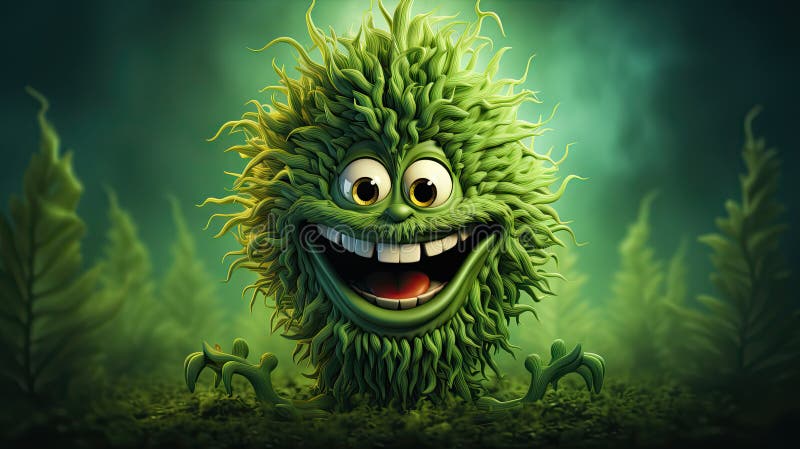 Happy Cartoon Cannabis Character Illustration Stock Illustration ...