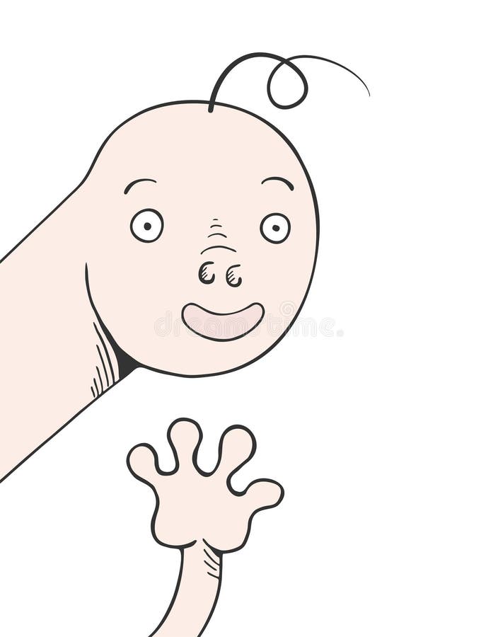 Happy Cartoon Character Draw Stock Vector - Illustration of cartoon ...