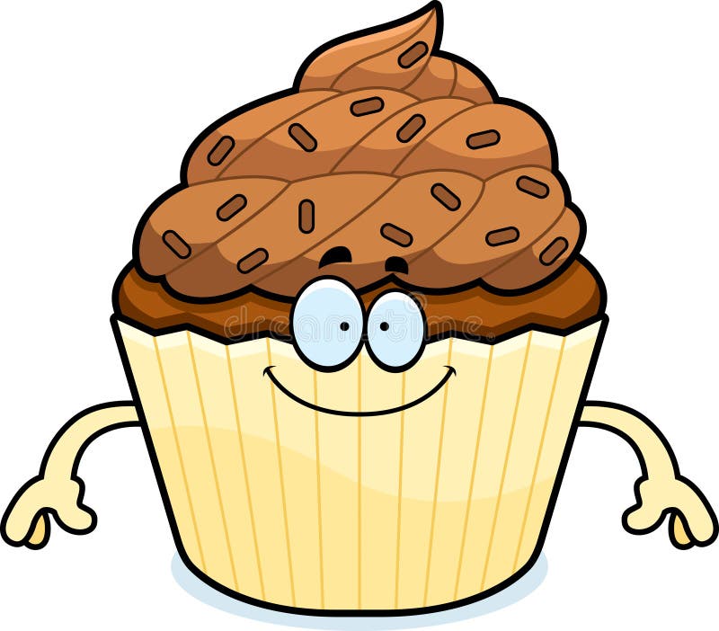 Cupcake Smiling stock vector. Illustration of food, dessert - 10638309
