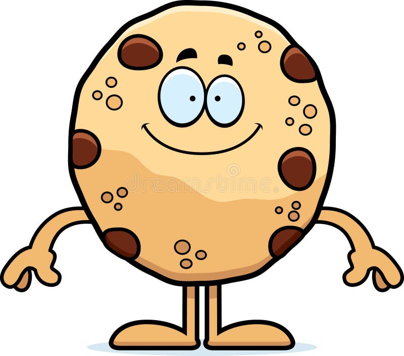 Happy Cartoon Cookie stock vector. Illustration of vector - 52396012