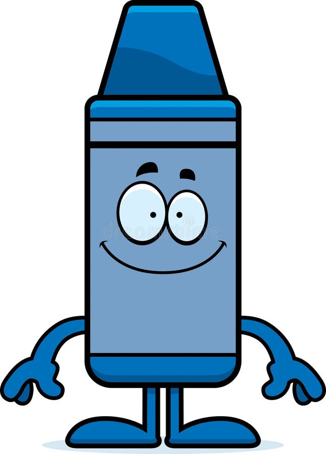Happy Cartoon Crayon stock vector. Illustration of happy - 53353386