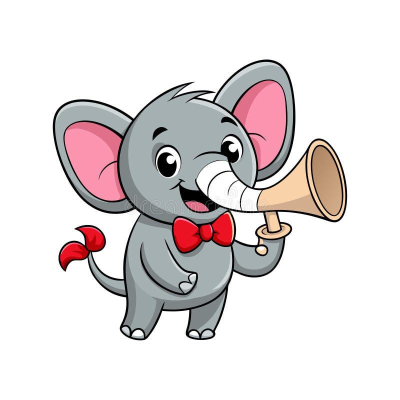Happy Cartoon Elephant Character Stock Vector - Illustration of style ...