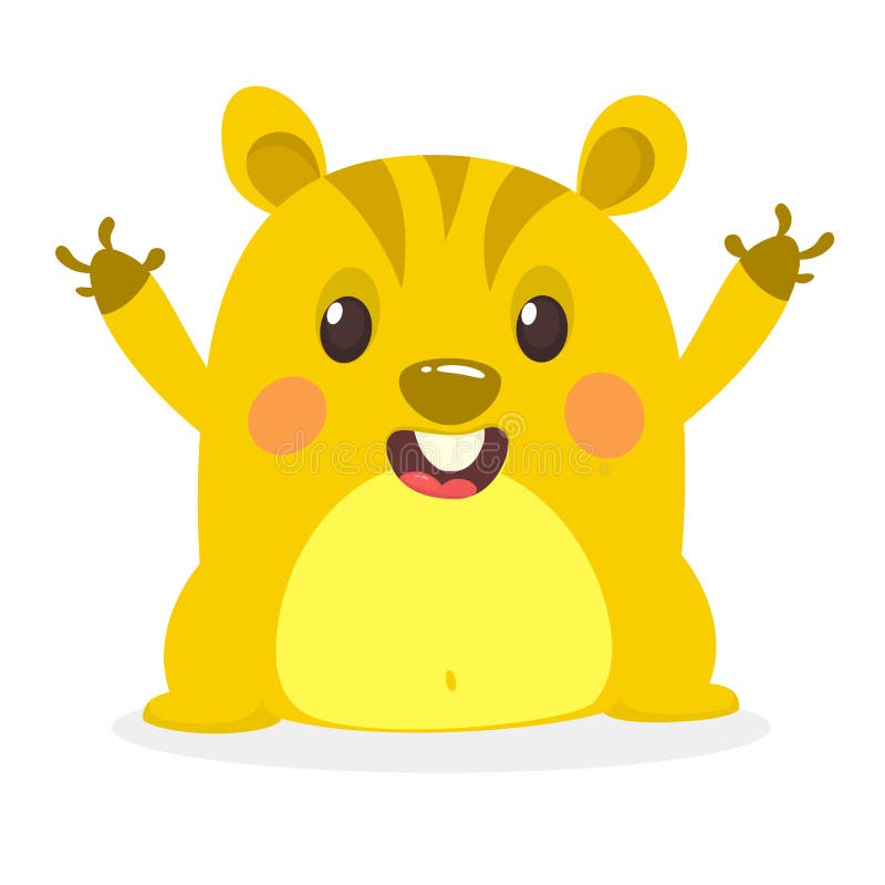 Happy Cartoon Hamster. Vector Illustration Isolated. Stock Vector ...