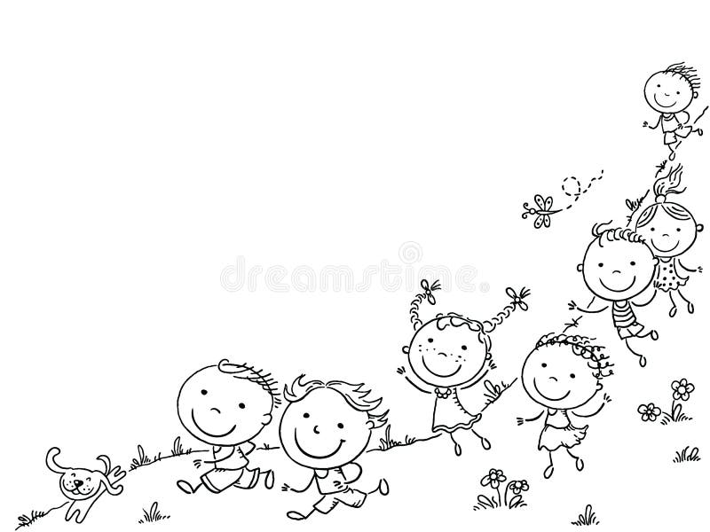 Kids Running Cartoon Stock Illustrations – 10,870 Kids Running Cartoon ...
