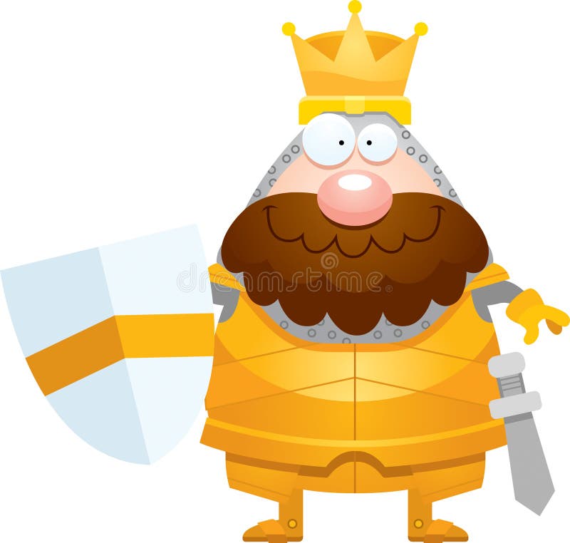 Happy Cartoon King stock vector. Illustration of beard - 51130347