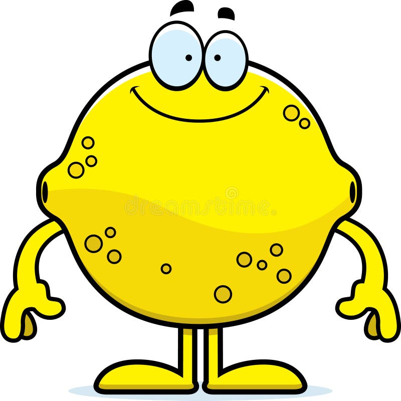 Lemon Smiling stock vector. Illustration of cartoon, smiling - 14057339