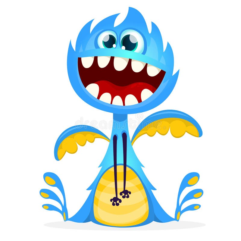 Happy cartoon monster stock vector. Illustration of cool - 64668887