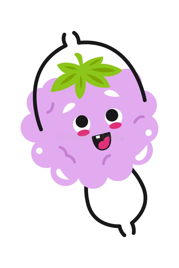 Happy Cartoon mulberry stock vector. Illustration of cartoon - 263258168