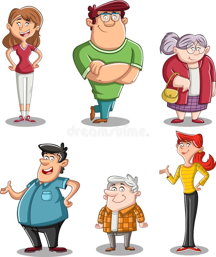 Cartoon People Standing Stock Illustrations – 162,221 Cartoon People ...