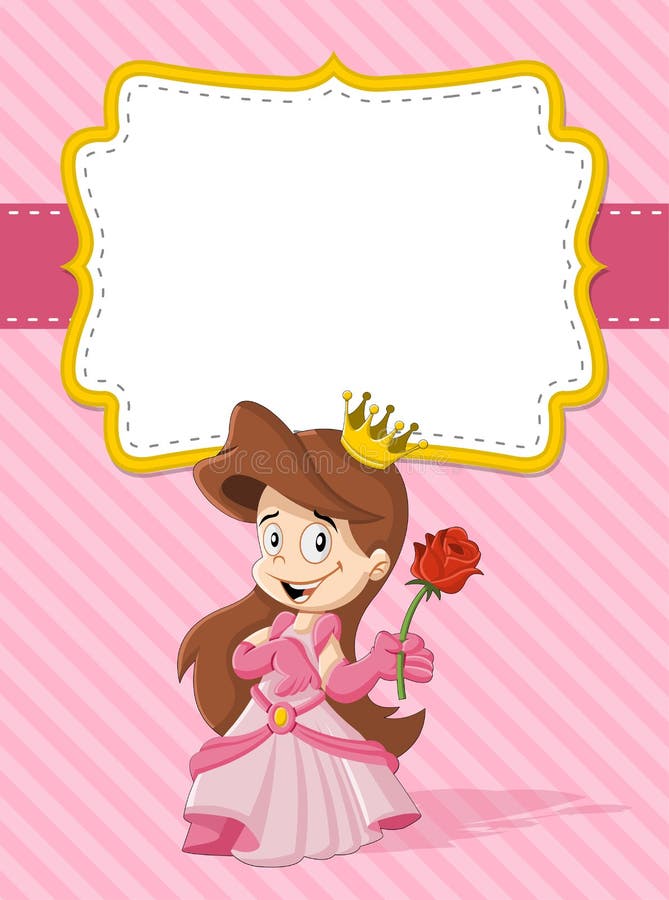 Happy cartoon princess stock vector. Illustration of colorful - 72221307