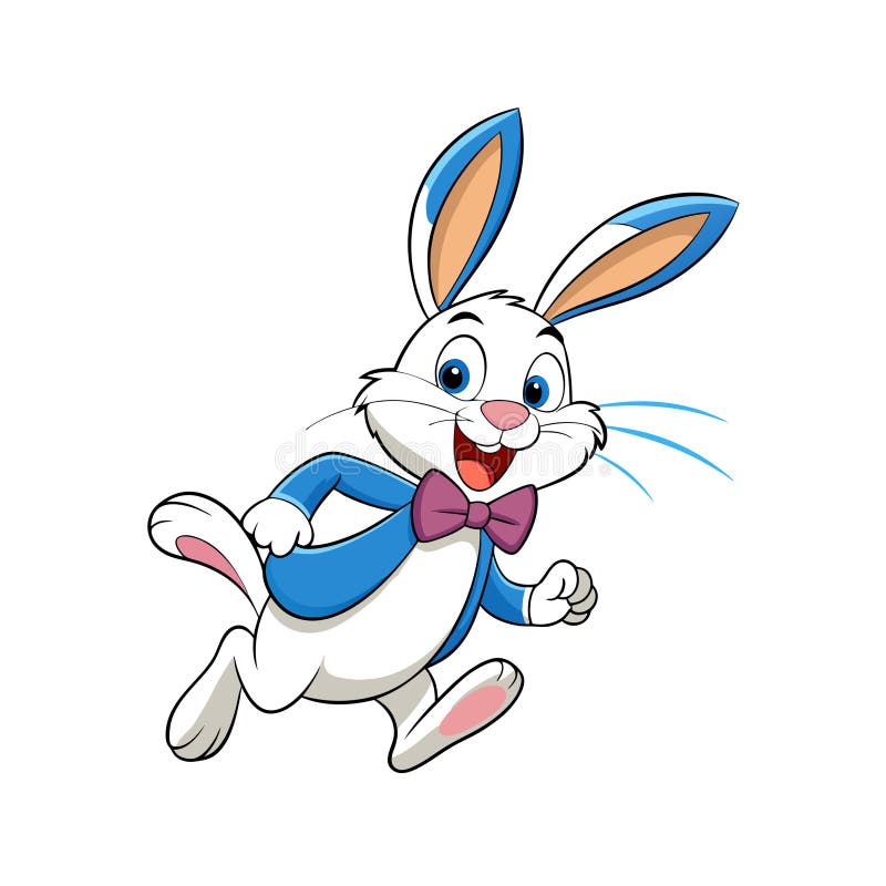Happy Cartoon Rabbit Character Stock Vector - Illustration of happy ...