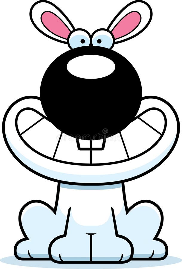 Happy Cartoon Rabbit stock vector. Illustration of clipart - 51460675