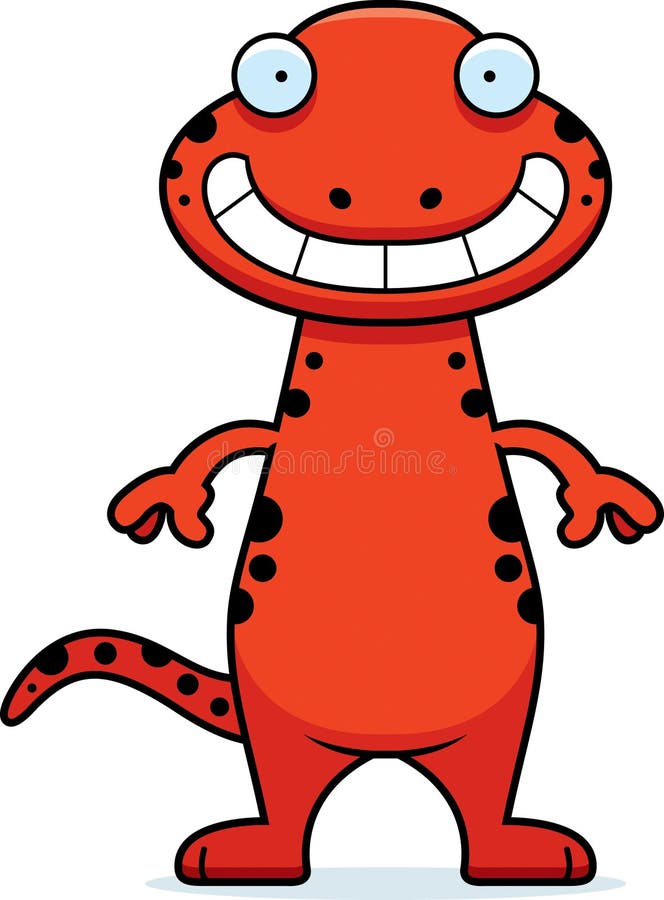 Cartoon Salamander Waving stock vector. Illustration of clipart - 47022110