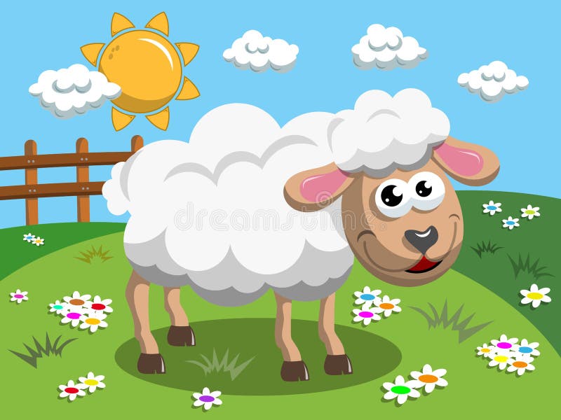 Cartoon Sheep Jumping Isolated Stock Vector - Illustration of escaping ...