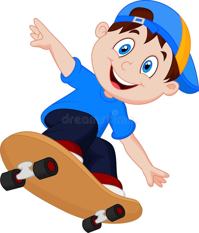 Skateboard Skateboarding Cartoon Stock Illustrations – 10,058 ...