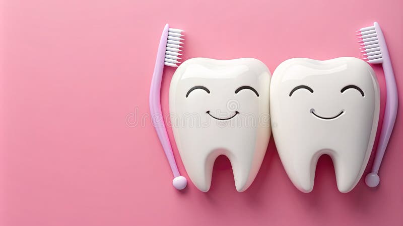 A Happy Cartoon with Smiling Teeth Stock Illustration - Illustration of ...