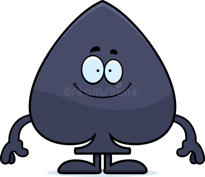 Happy Cartoon Spade stock vector. Illustration of happy - 47788297