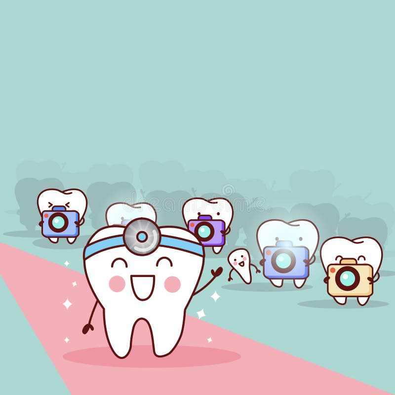 Happy Cartoon Tooth and Dentist Stock Vector - Illustration of ...