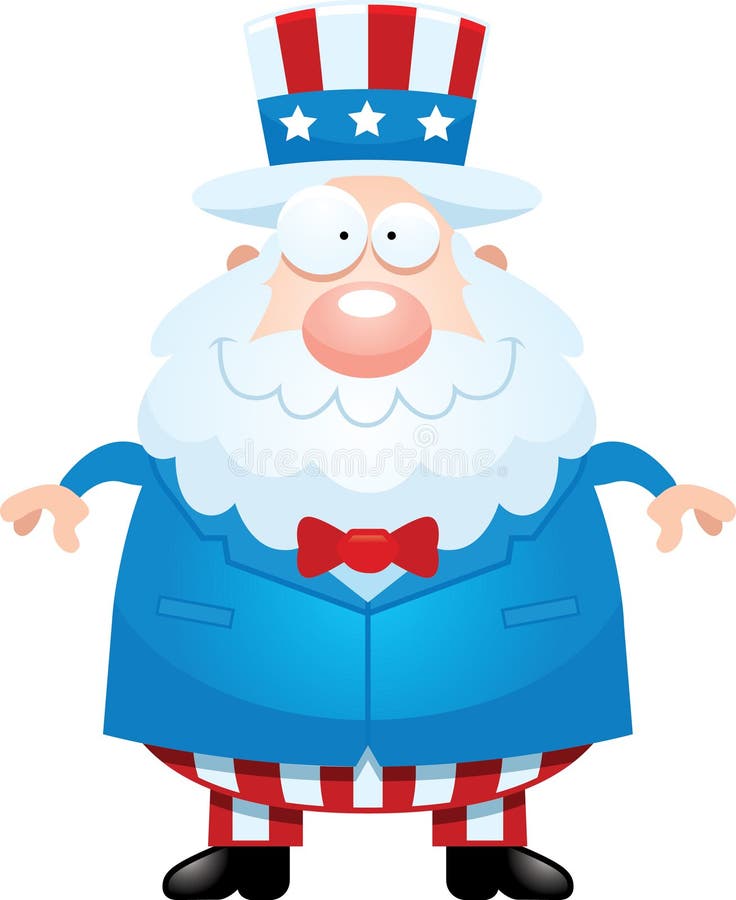 Cartoon Uncle Sam Hug stock vector. Illustration of united - 51125521