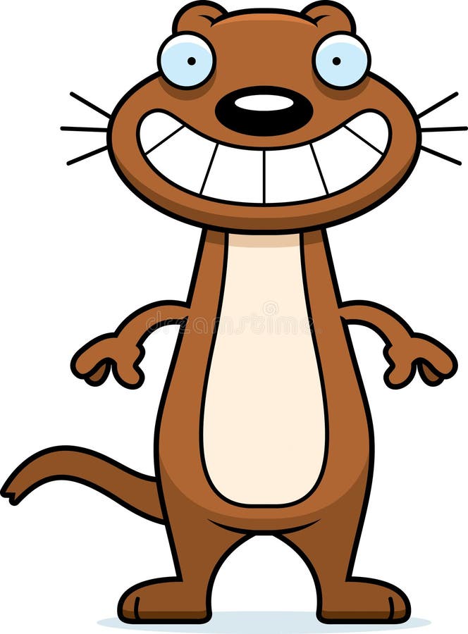 Happy cartoon weasel stock vector. Illustration of caricature - 16339618