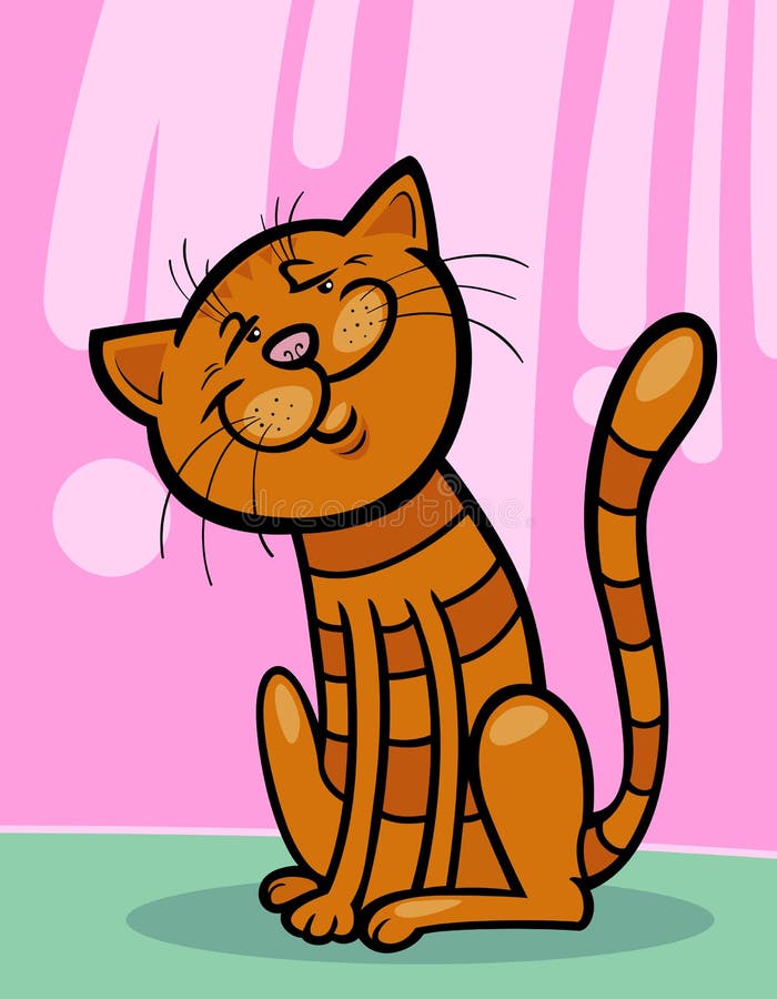 Happy Tabby Cat Cartoon Stock Illustrations – 2,379 Happy Tabby Cat ...