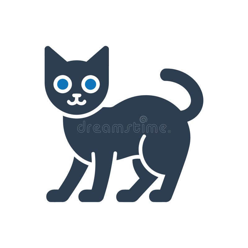Happy Cat Icon stock vector. Illustration of happy, symbol - 375316730