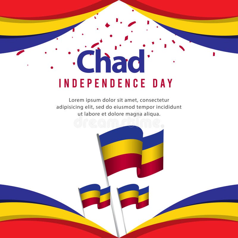 Happy Chad Independence Day Celebration Poster Vector Template Design ...