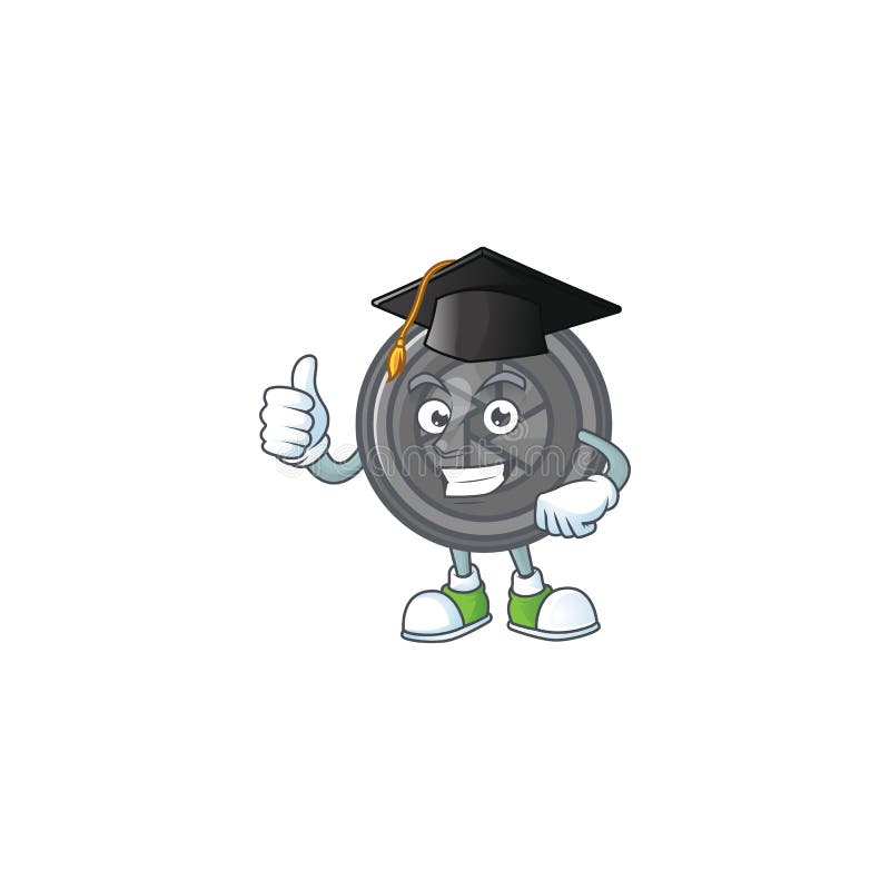Photographer Graduation Hat Mascot Cartoon Stock Vector - Illustration ...