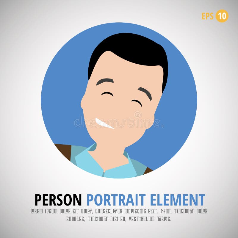 Happy Character Portrait - Person Profile Picture Stock Vector ...