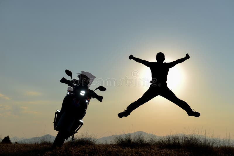 A Peaceful Morning on a Motorcycle Trip Stock Photo - Image of ...