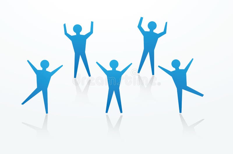 Happy Cheering Crowd stock vector. Illustration of backdrop - 7679561