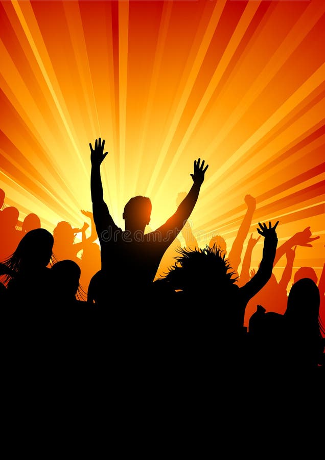 Cheering Crowd stock illustration. Illustration of dance - 1280904