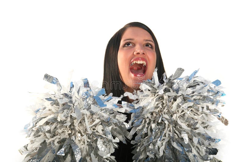 Cheerleader blow kiss stock image. Image of child, beautiful - 21985413
