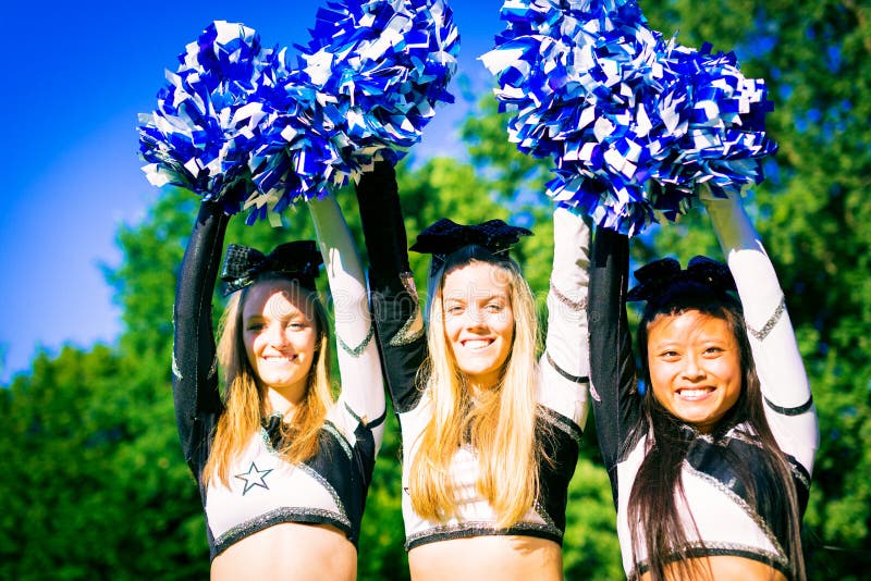 Happy Cheerleading Team stock photo. Image of together - 91864094
