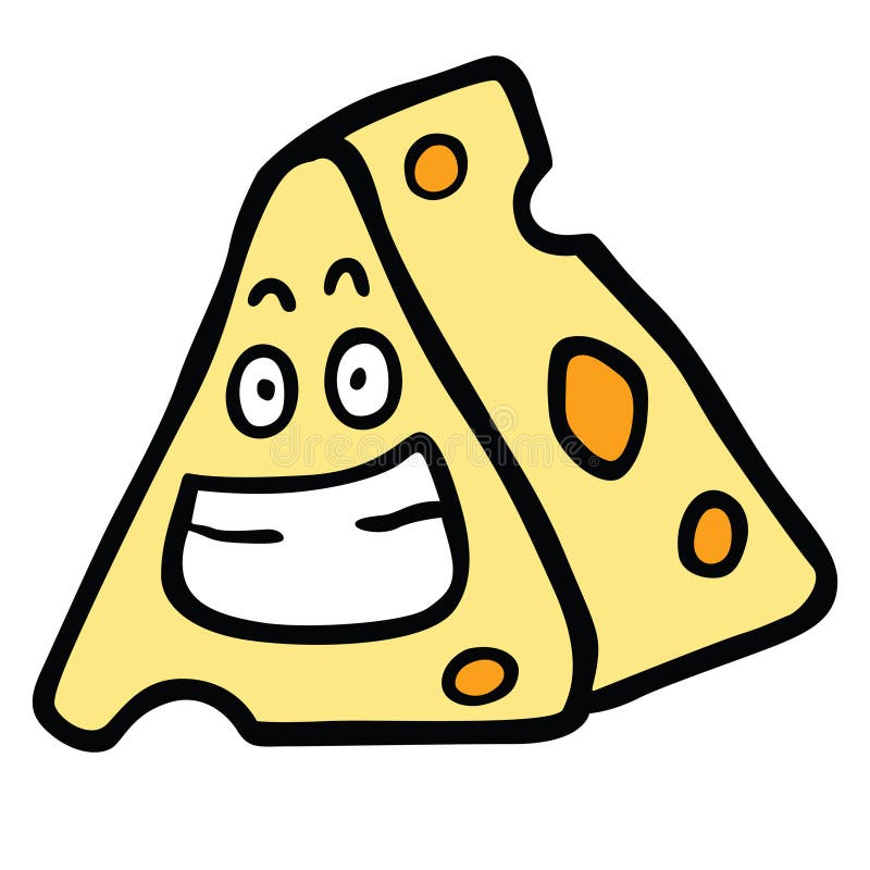 Happy Cheese Smile stock vector. Illustration of enjoying - 73382318