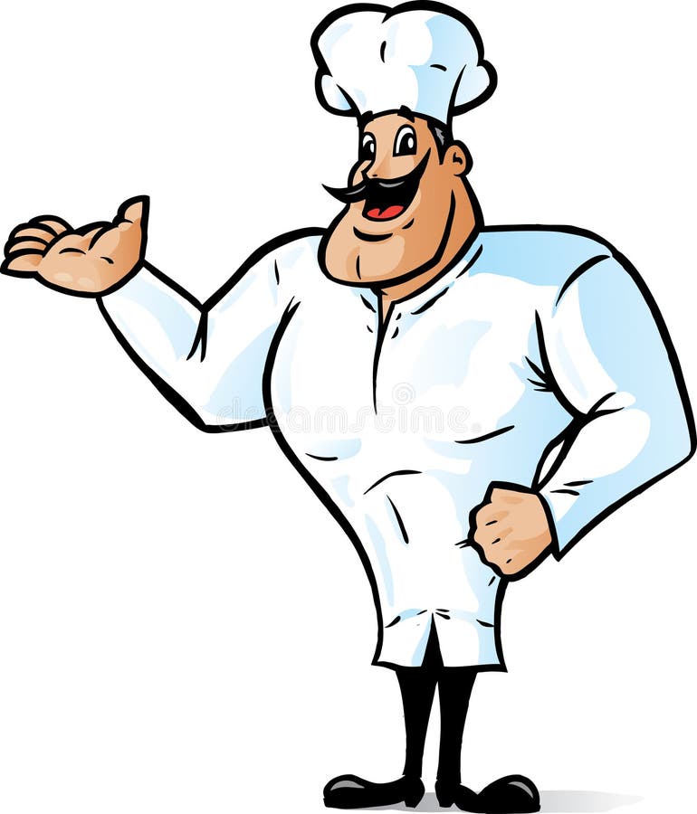 Happy Chef Cartoon Holding Blank Sign Stock Vector - Illustration of ...