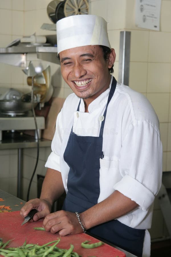 Happy chef stock image. Image of male, asian, chef, cooking - 6287253
