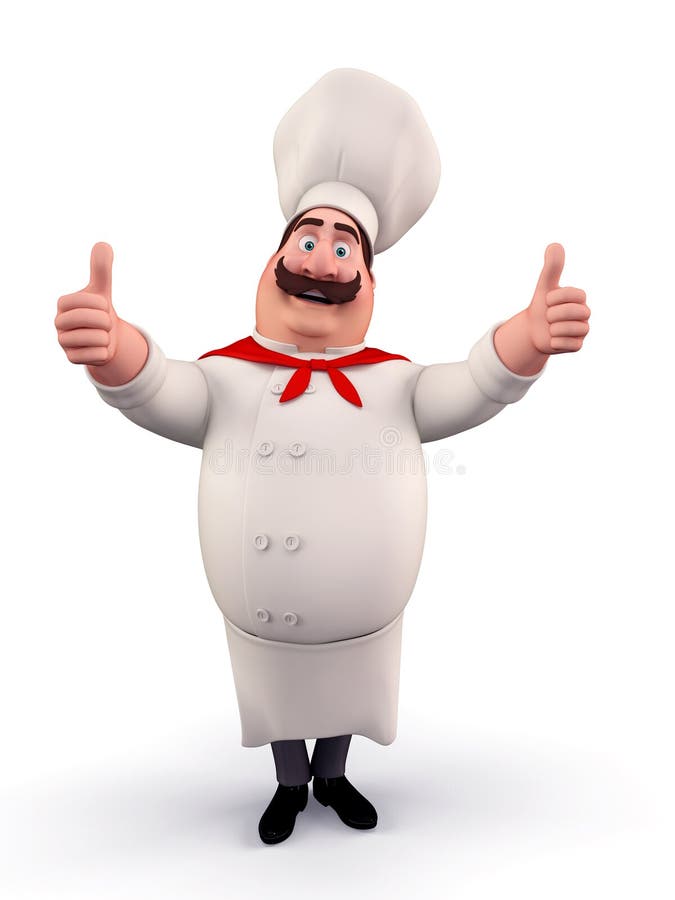 3d chef with best sign. stock illustration. Illustration of promote ...