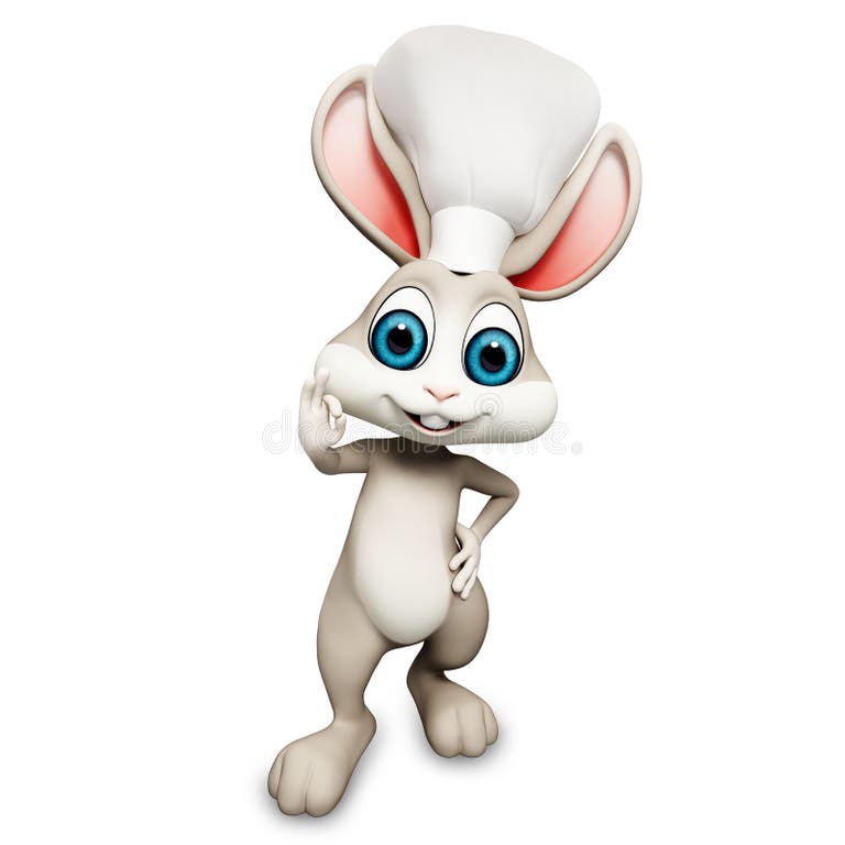 Happy chef Bunny stock illustration. Illustration of happy - 36188265