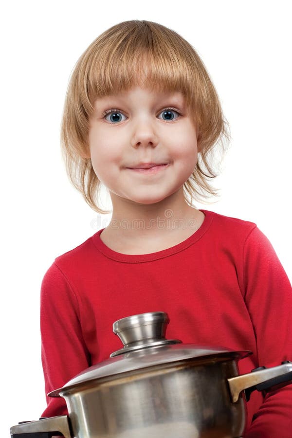 Happy Chef Kids with Wooden Cooking Utensils Stock Image - Image of ...