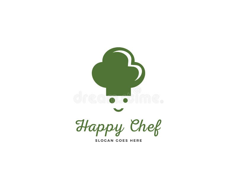 Happy Chef Logo Vector Icon Illustration Stock Vector - Illustration of ...