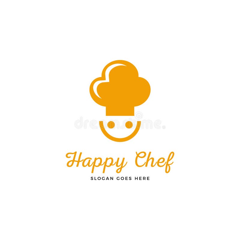 Happy Chef Logo Vector Icon Illustration Stock Vector - Illustration of ...