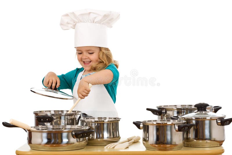 Happy Chef Stirring Soup in a Bowl Stock Image - Image of playful ...