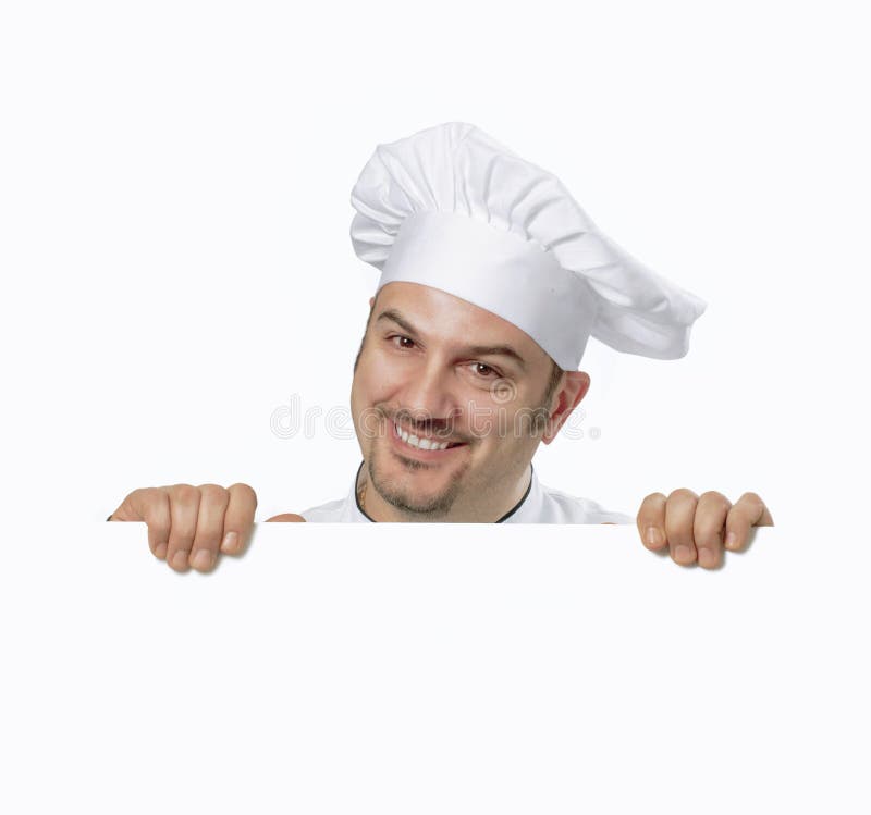 Happy chef on white stock image. Image of idea, copy - 21453817