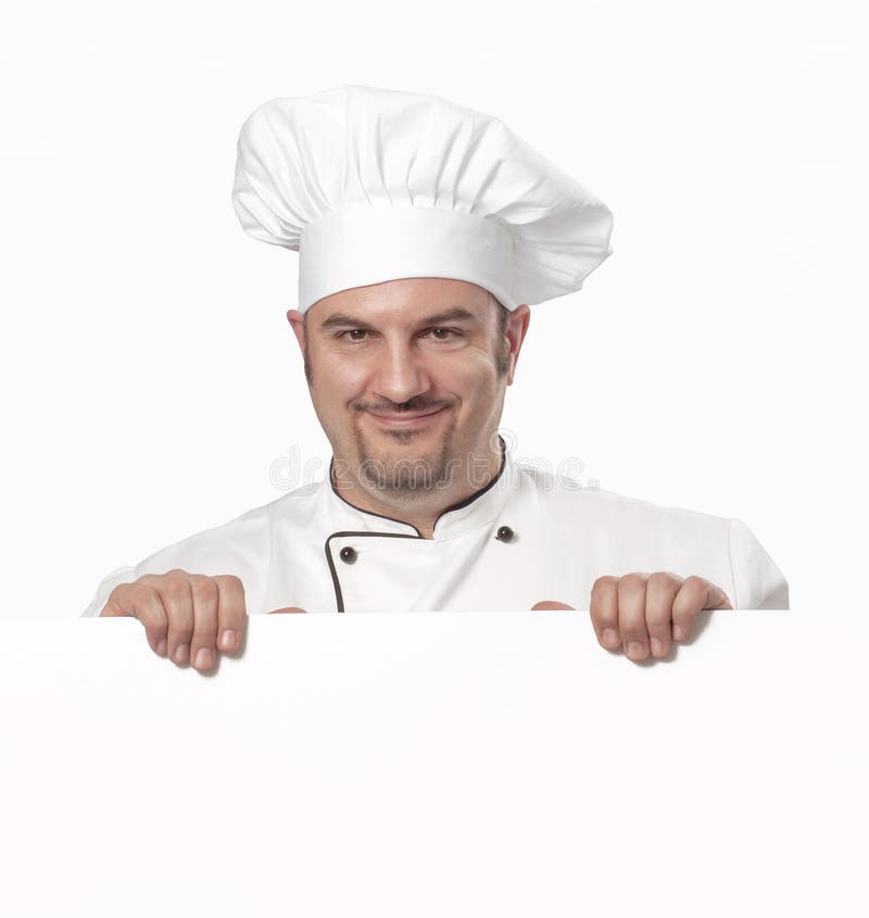 Happy chef on white stock image. Image of idea, copy - 21453817